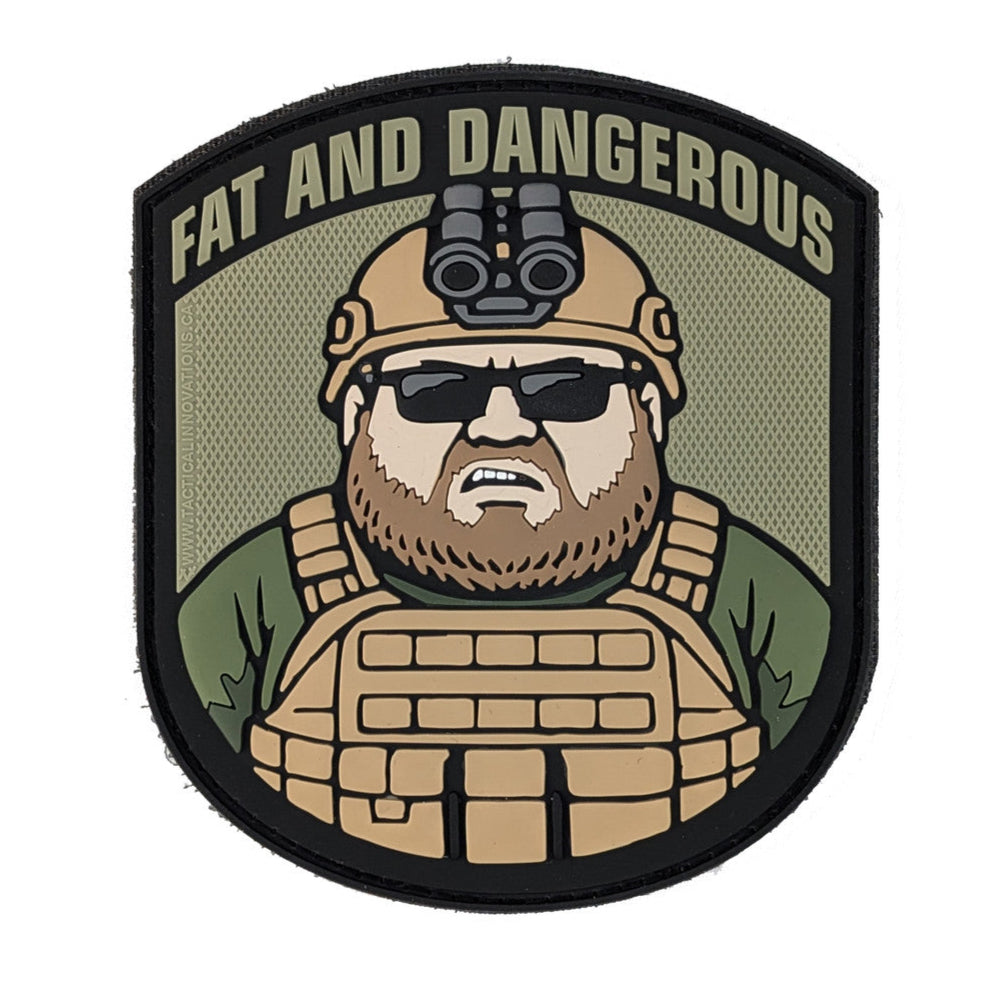TACTICAL INNOVATIONS: Fat and Dangerous, PVC Morale Patch – 416 ...